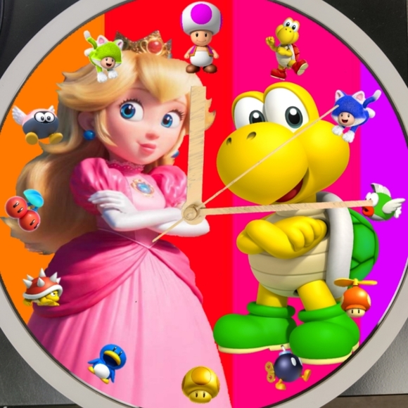 Mario world | Wall Decor | Princess Peach Wall Clock | Poshmark